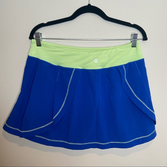 Kyodan | Skirts | Kyodan Blue And Neon Green Tennis Skort Sz Large ...
